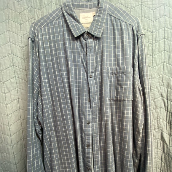 Goodfellow & Co | Shirts | Goodfellow Co Blue Checkered Shirt Xxl ...